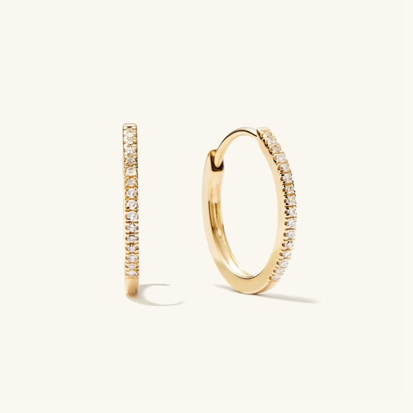 Mejuri Accessories Mejuri Pav Diamond Small Hoops Great Condition